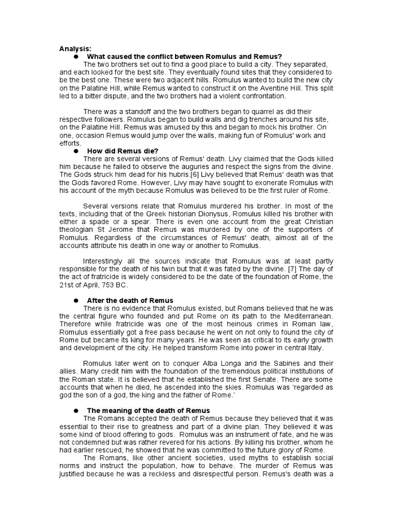 Romulus and Remus | PDF | Romulus And Remus | Ancient Rome