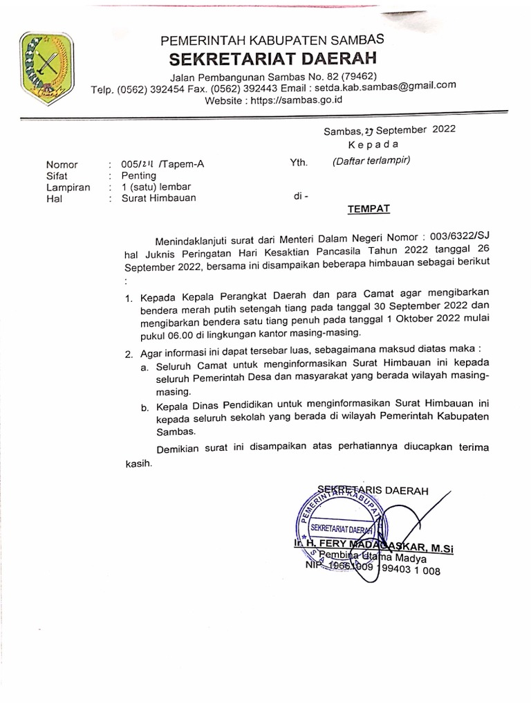 Surat Himbauan | PDF