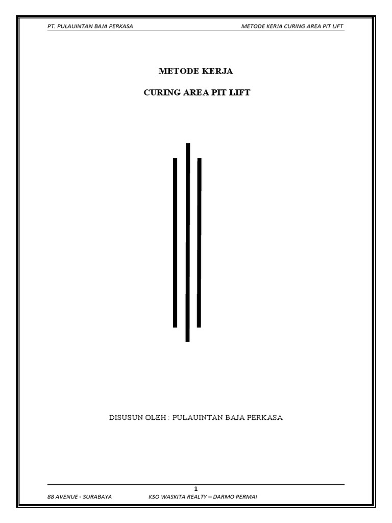 Metode Curing Area Pit Lift | PDF