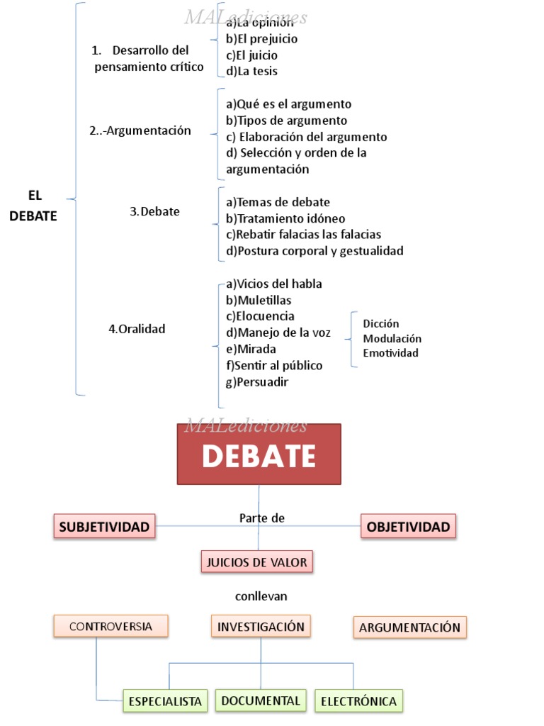 DEBATE Esquemas | PDF