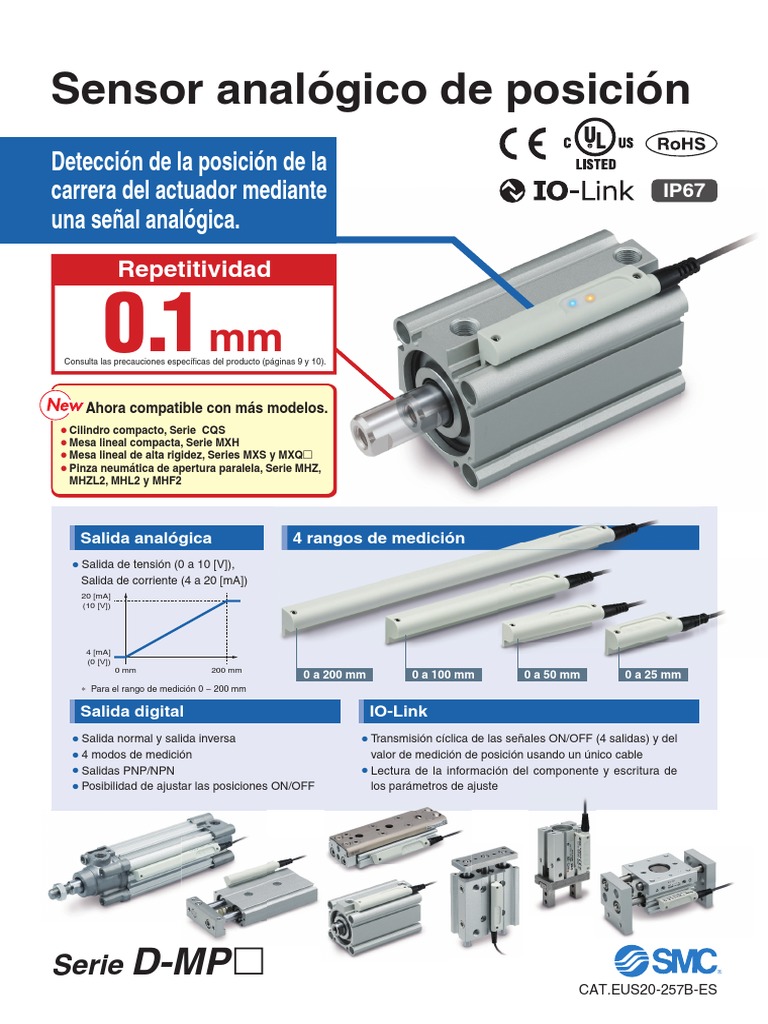 Sensor SMC | PDF | Tornillo | Diodo emisor de luz