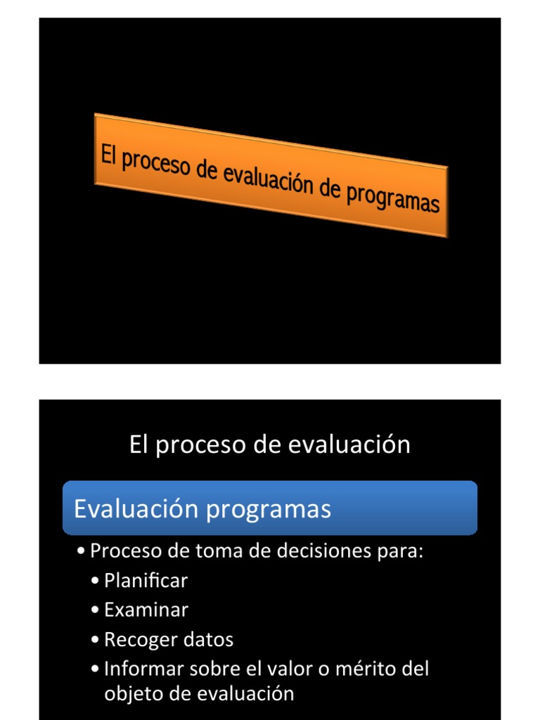 Tema 4 El Proceso de Ev de Programas | PDF | Evaluación | Diseño