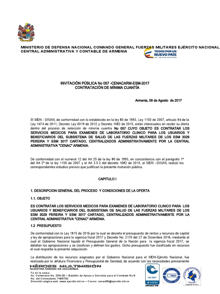 Invmc Proceso 17-13-6912004 115001006 31960941 | PDF | Presupuesto ...