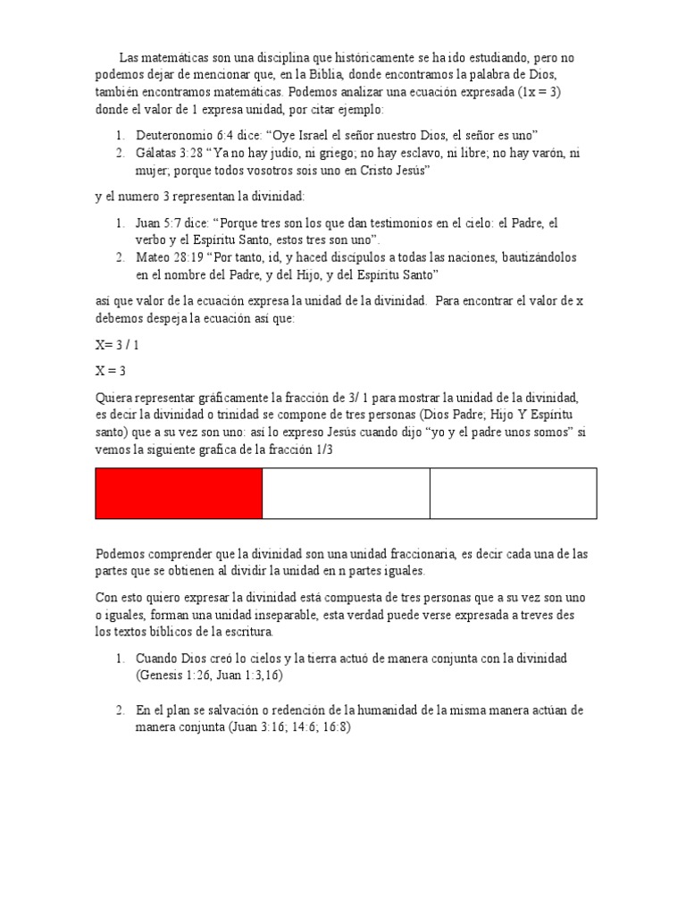 Las Matematicas en La Biblia | PDF