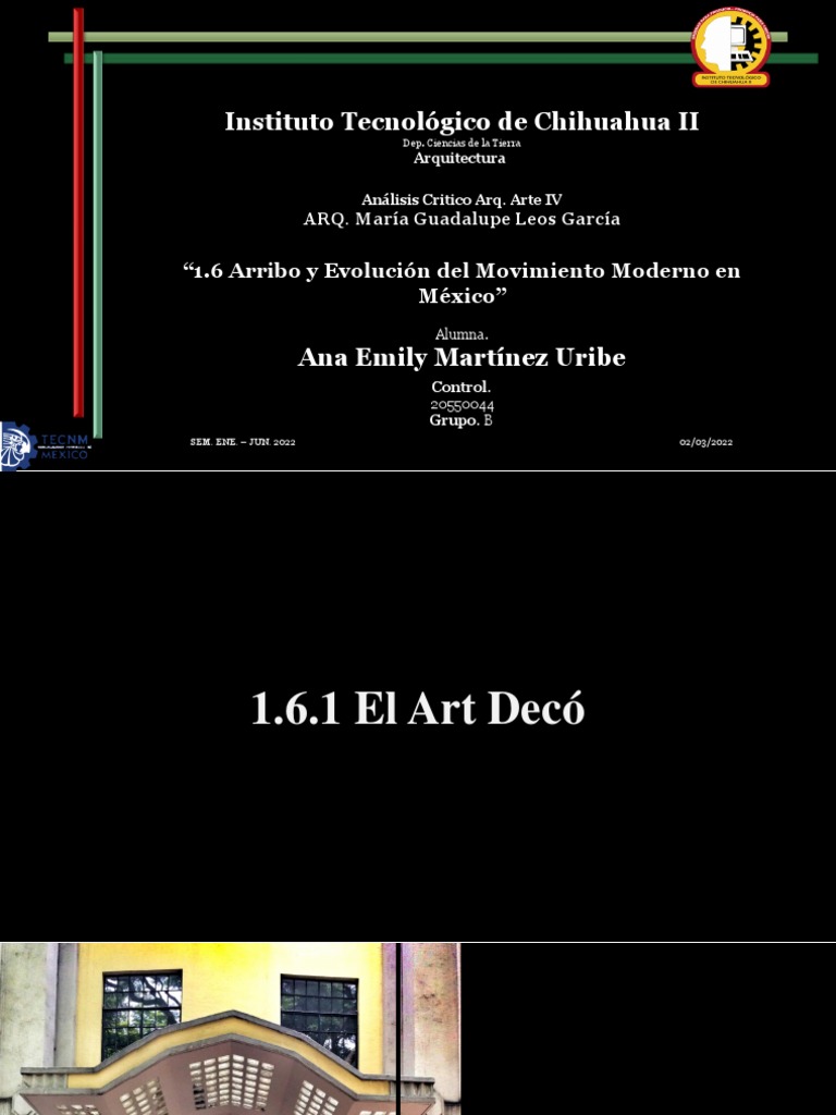 1.6 Arribo y Evolución Del Movimiento Moderno en México | Descargar ...