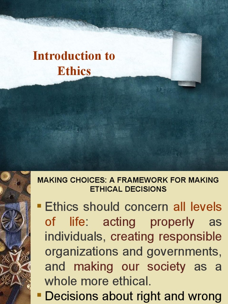 Lectures. Introduction To Ethics | PDF | Ethical Theories | Applied ...
