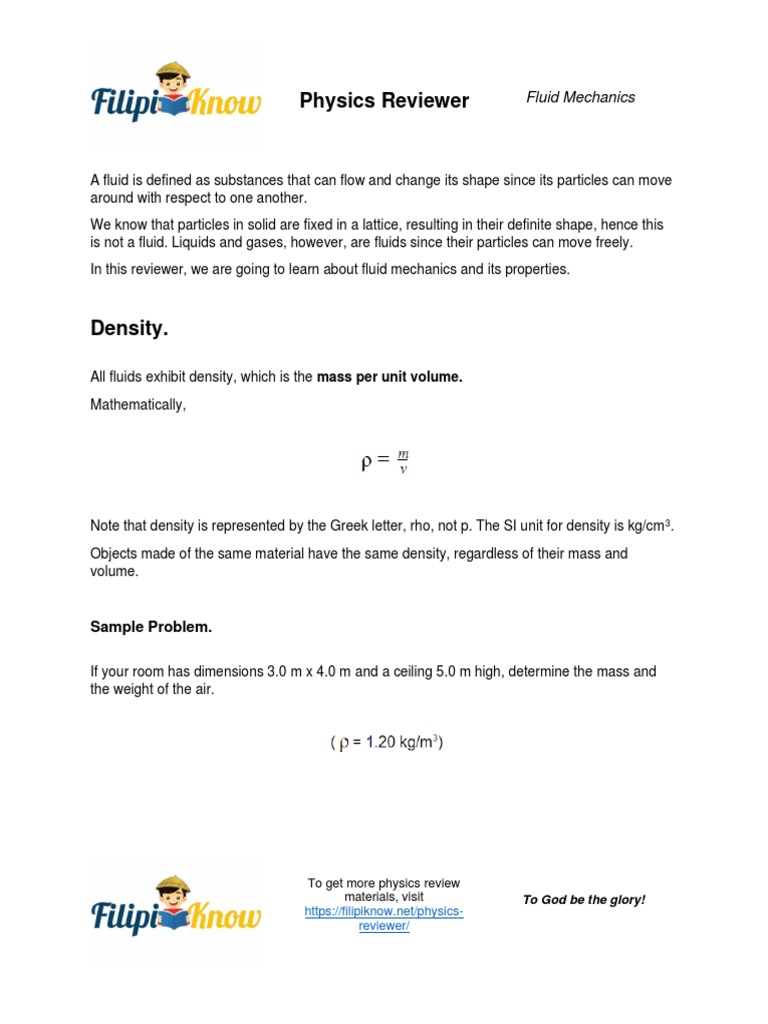 Fluid Mechanics1 | PDF | Buoyancy | Pressure