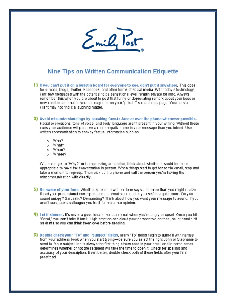 Social Media Writing Etiquette Tips | PDF | Social Media | Popular ...