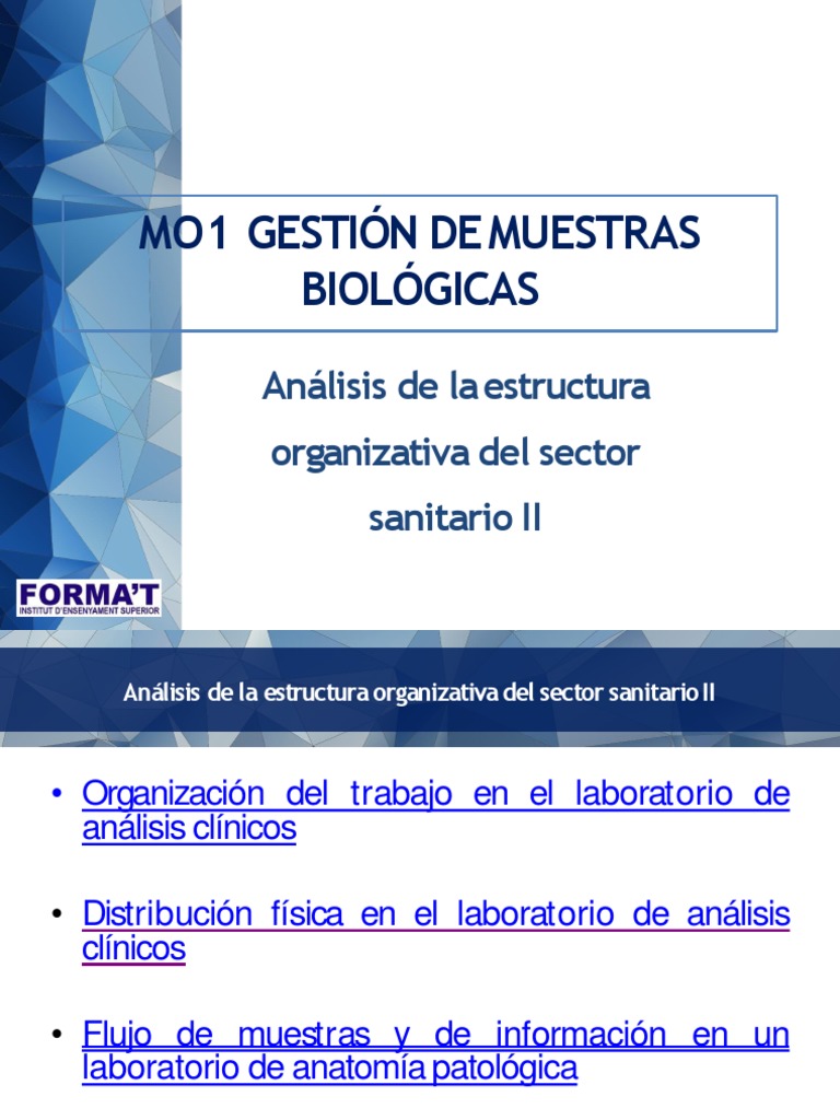 AP M01 Gestión de Muestras Biológicas 1 Análisis de La Estructura Organizativa Del Sector ...