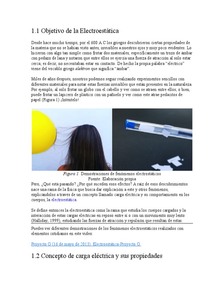 Introducción a la Electroestática y Carga Eléctrica | PDF ...