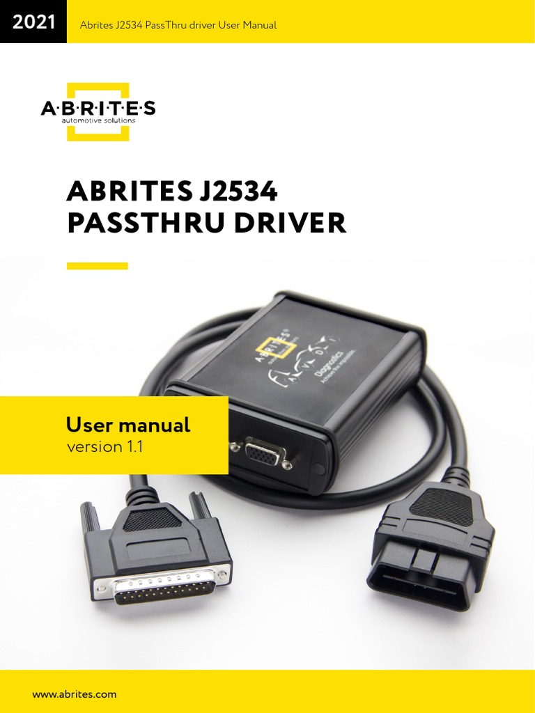 j2534 Pass Thru Driver User Manual | PDF | Internet Protocol Suite | Ip ...
