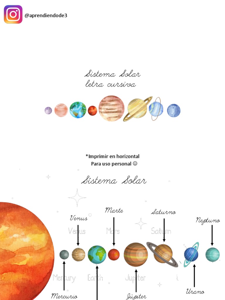 Sistema Solar - Aprendiendode3 | PDF | Tierra | Sistema solar