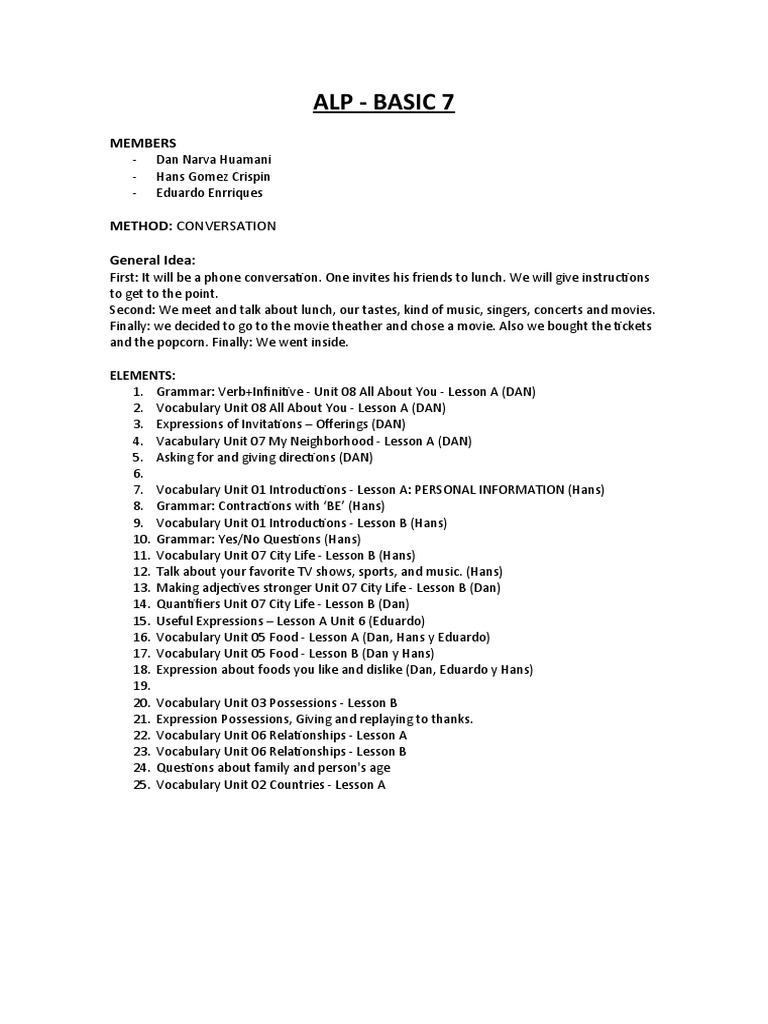 Alp - Basic 7 - Advance-2 | PDF | Foods | Cuisine