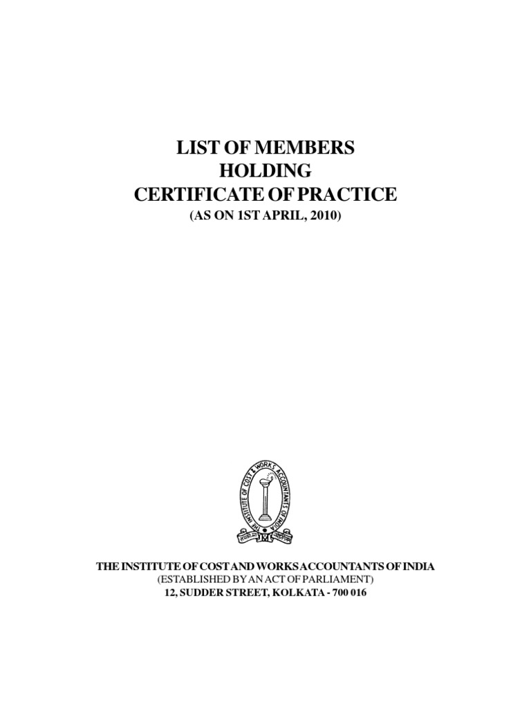 Cwa Pmembers-2010 | PDF