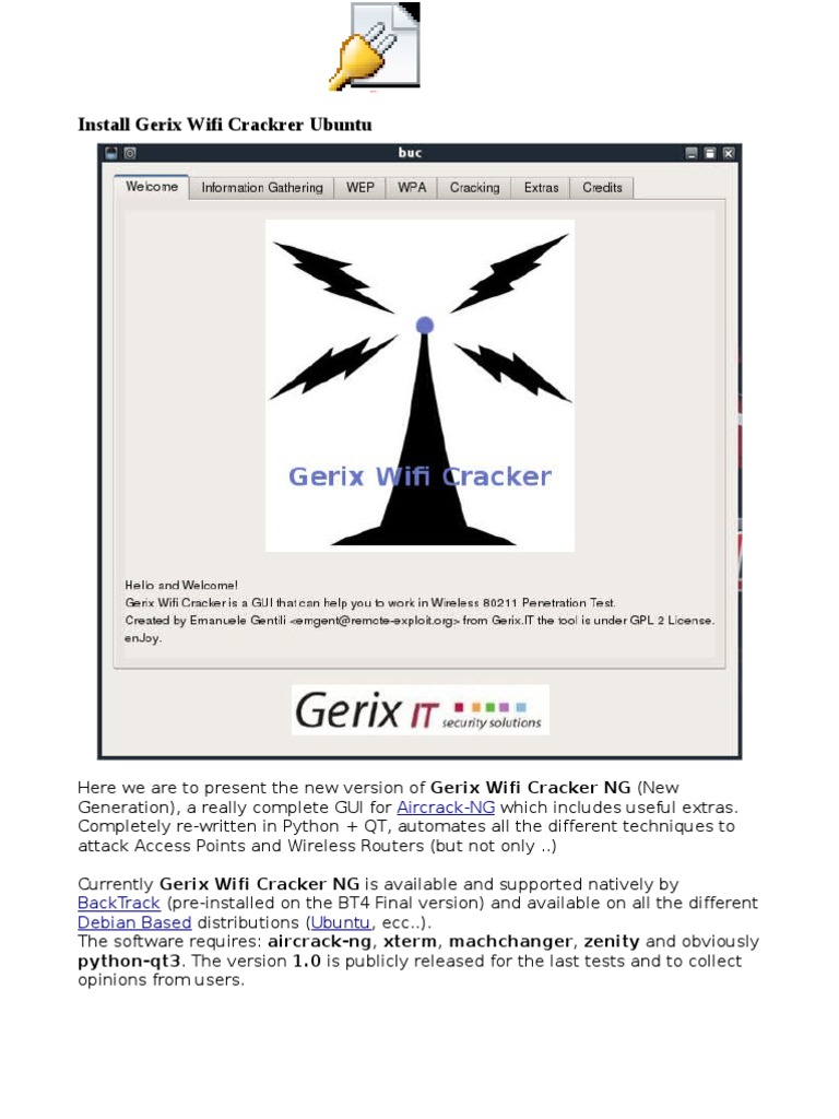 Install Gerix | PDF | Sudo | Wi Fi