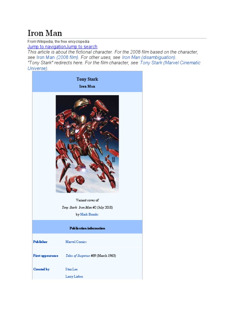 Iron Man | PDF | Marvel Entertainment | Marvel Comics