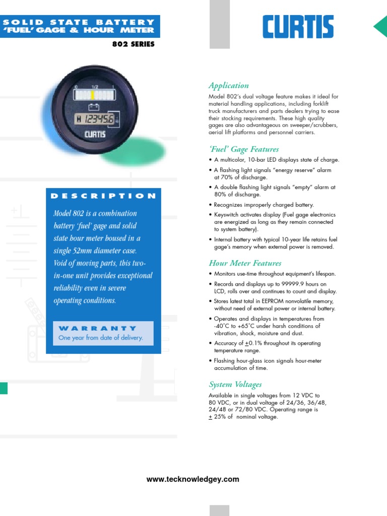 Horometro Curtis | PDF | Voltage | Electrical Engineering