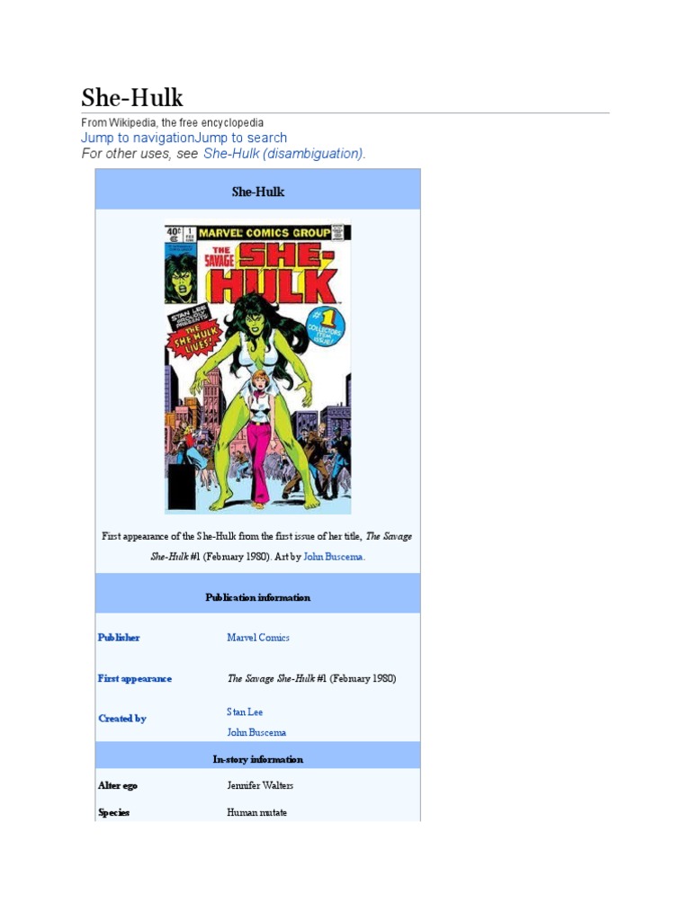 She Hulk | PDF | Marvel Comics | Marvel Entertainment