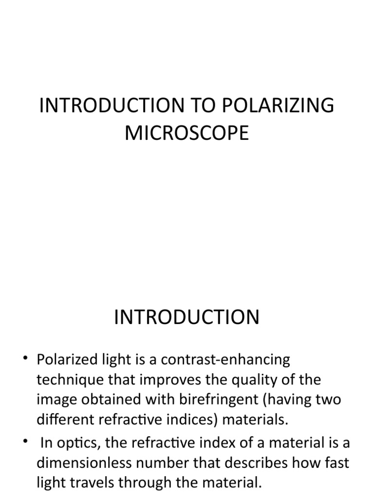 An In-Depth Look at Polarized Light Microscopy: Principles ...