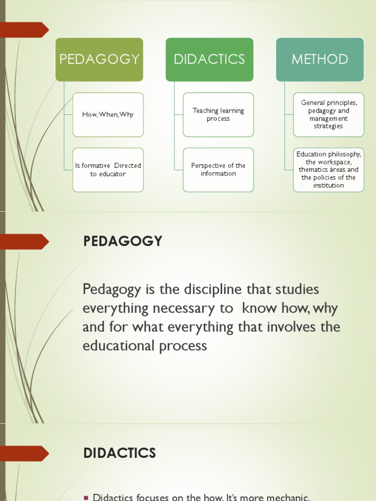 The Method, Didactic and Pedagogy | PDF