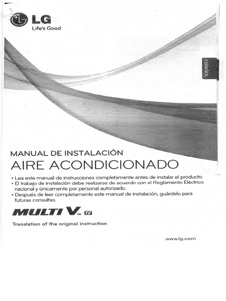 Multi V Manual de Instalacion | PDF | Incendios | Aire acondicionado