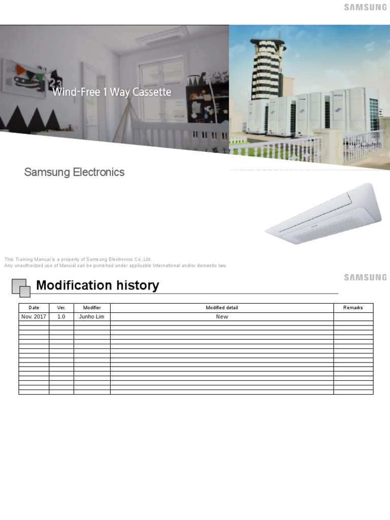 TM VRF 1way Windfree CST GL EN 2017 Ver1 | PDF | Air Conditioning ...