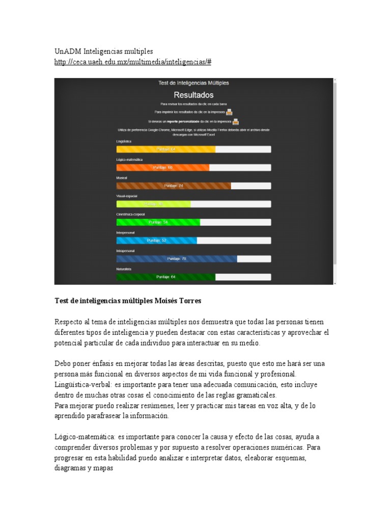 Desarrollando el potencial de las inteligencias múltiples | PDF