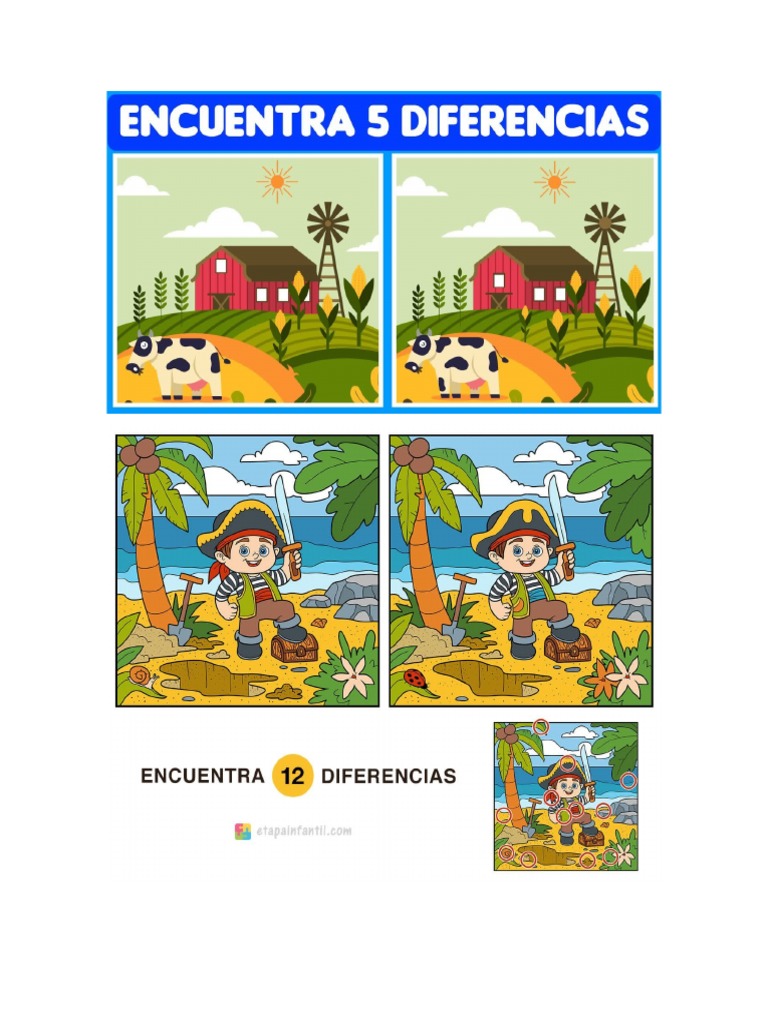 Encuentra Las Diferencias para Niños | PDF