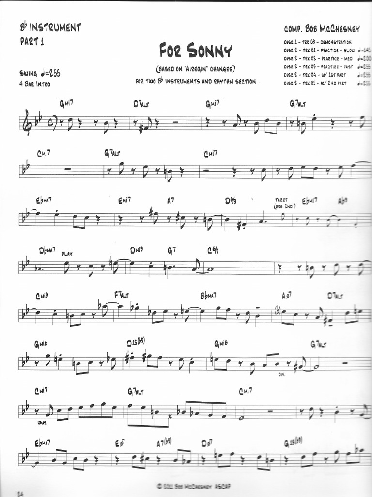 Etudes-09 - Bob McChesney-For Sonny Part1 | PDF
