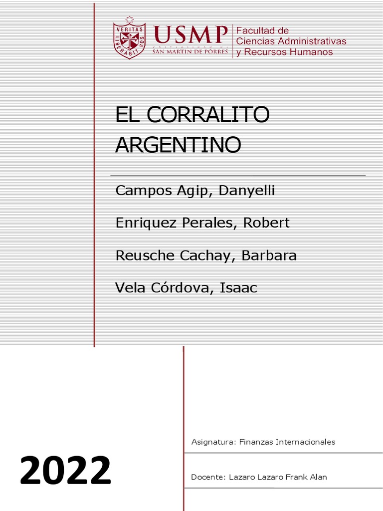 El Corralito Argentino | PDF | Moneda | Dólar de los Estados Unidos