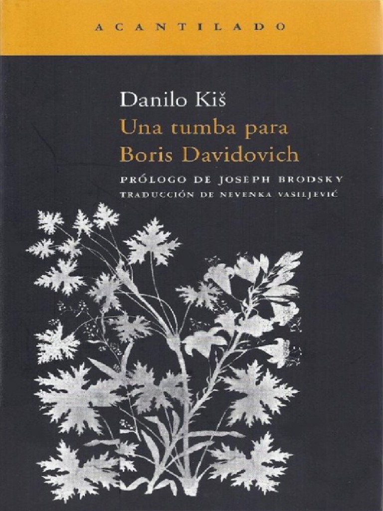 Danilo Kiš. Una tumba para Boris Davidovich | PDF | Poesía | James Joyce