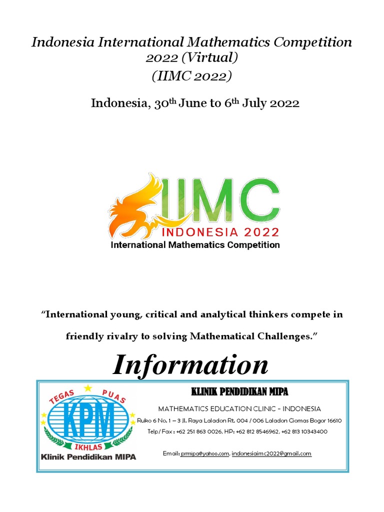 Iimc - 2022 - Information | PDF | Computer File | Mathematics
