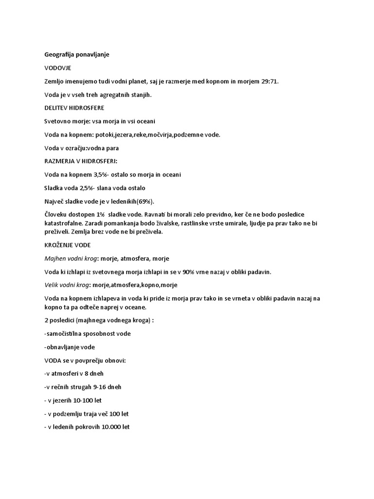 Geografija 2.letnik | PDF