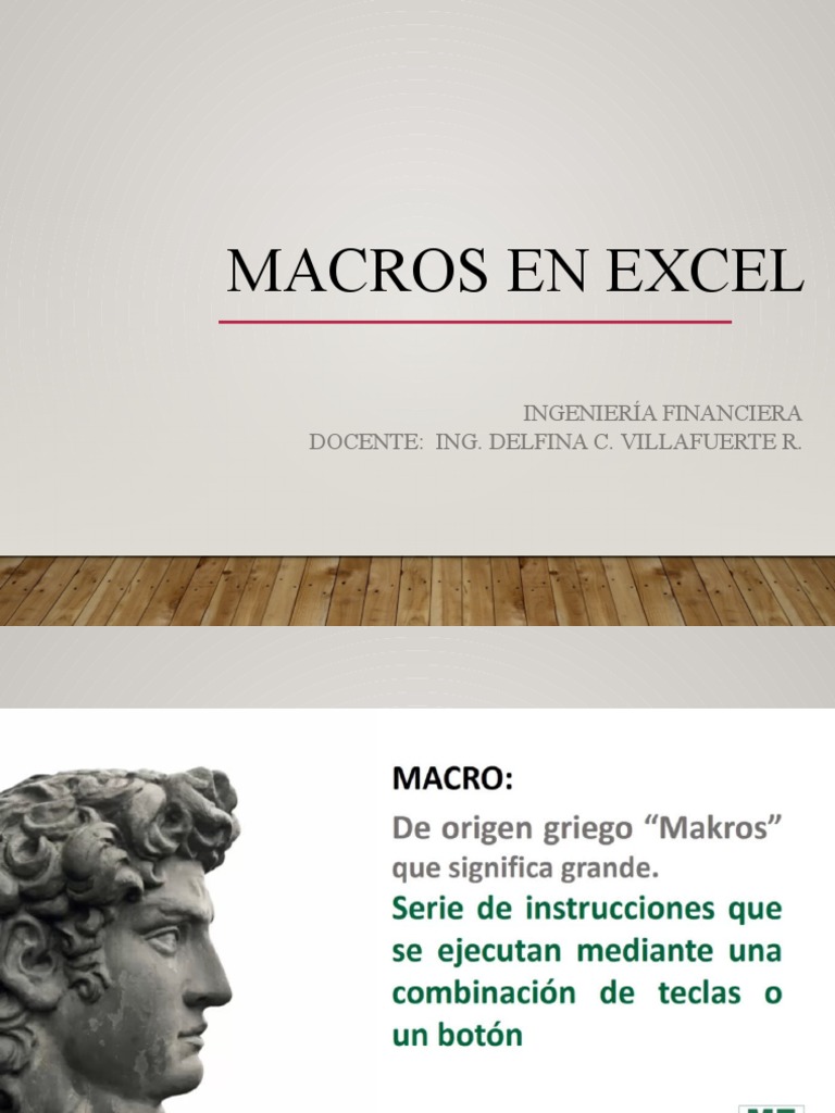 Macros En Excel Pdf Macro Informática Microsoft Excel 