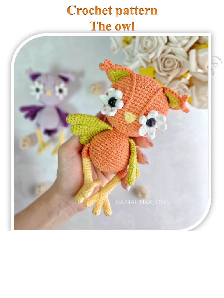 Kamalinka Toys The Owl ING | PDF | Crochet | Yarn