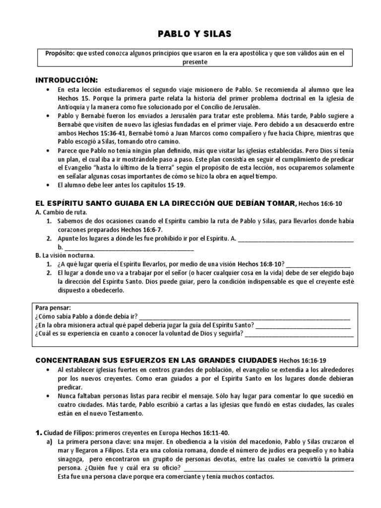 Pablo y Silas | PDF | Pablo el apóstol | Bernabé