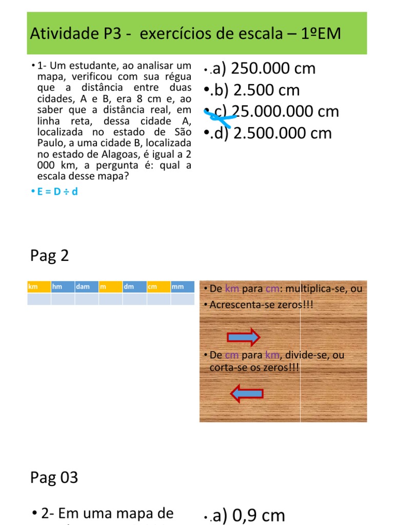 Edited - Atividade P3 - Exercícios de Escala - 1ºEM | PDF