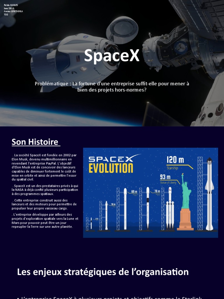 Diapo SpaceX | PDF | SpaceX | Vol