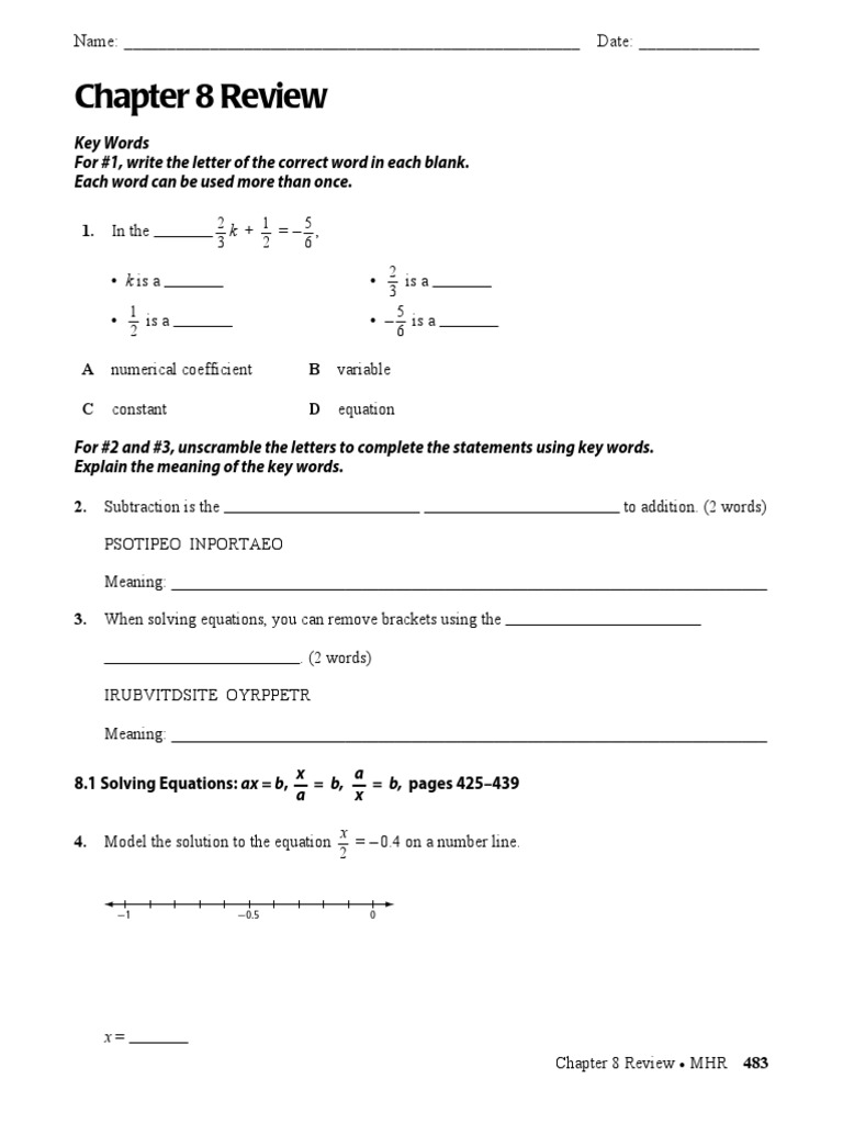 Mathlinks 9 Review Bundles CH 8 | PDF | Equations | Density