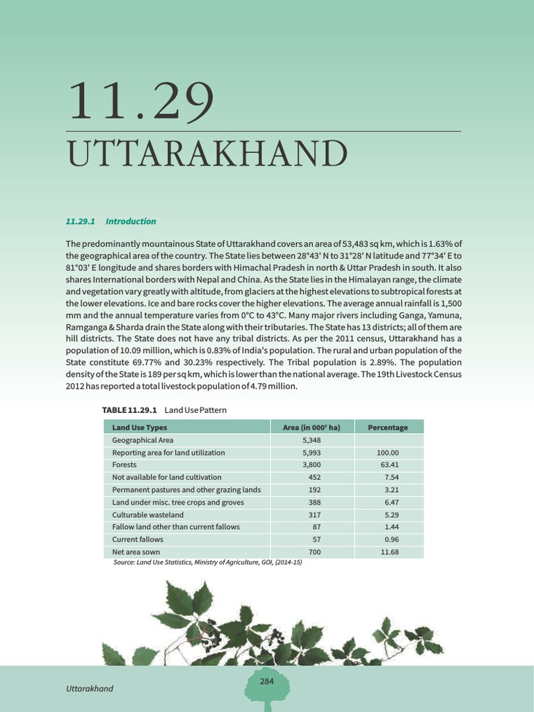 Uttarakhand's Forest Cover | PDF | Forests | Trees