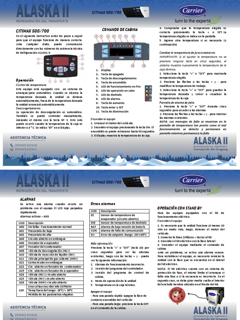Manual de Operacion CITIMAX | PDF | Temperatura | Diodo emisor de luz