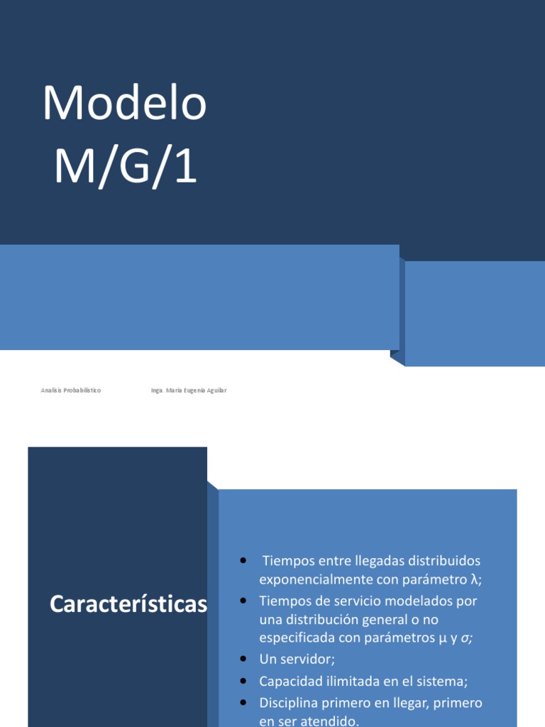 Modelo MG1 | Descargar gratis PDF | Desviación Estándar