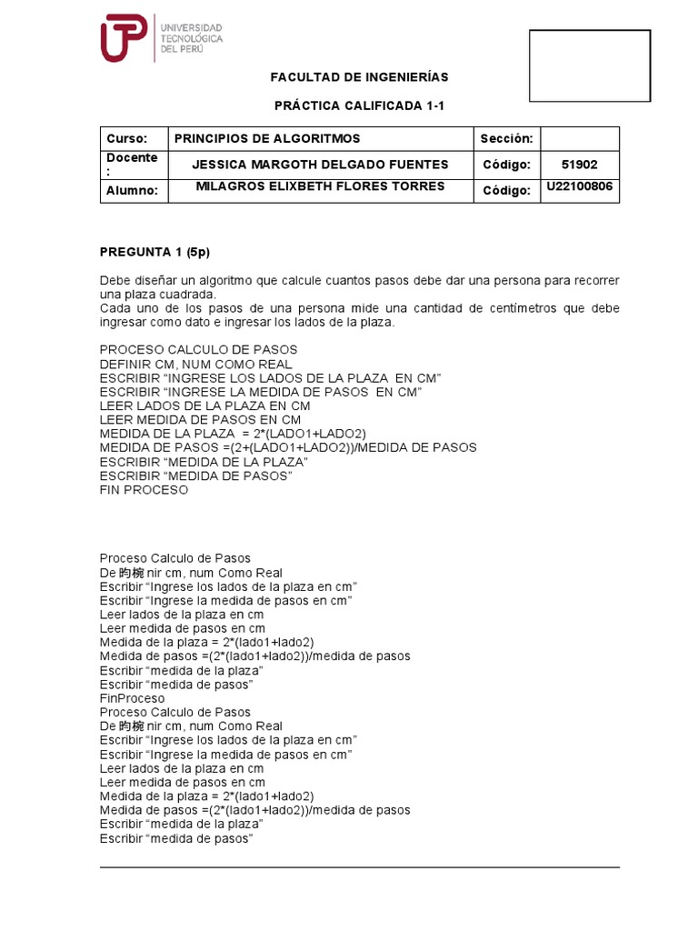 PC1 Principios de Algoritmos-1 | PDF | Algoritmos | Ciencias de la ... PC1 Principios de Algoritmos-1 | PDF | Algoritmos | Ciencias de la ...