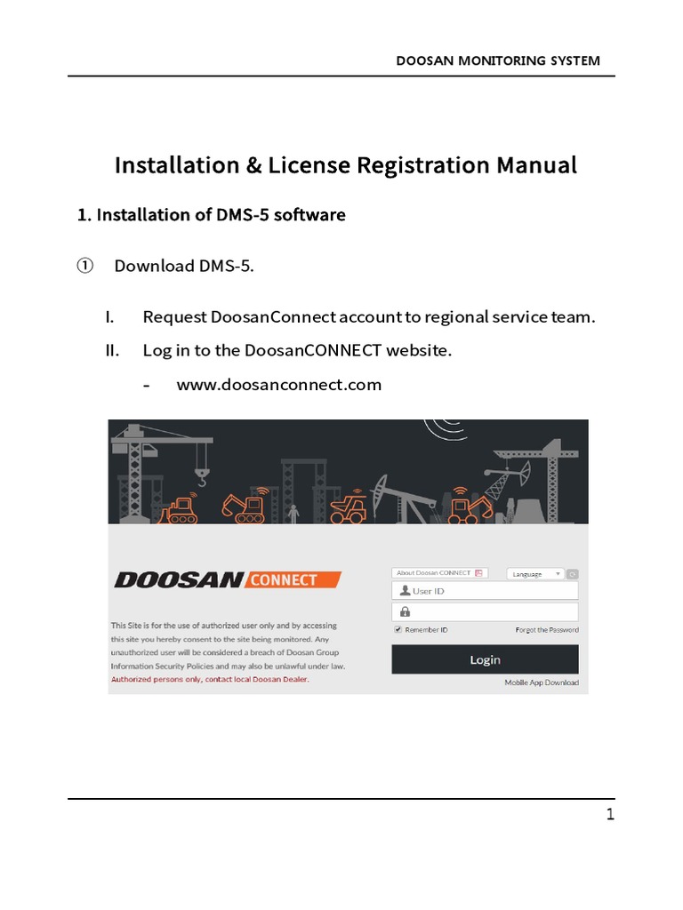 Attachment DMS-5 Installation and License Registration Manual | PDF | Login | License