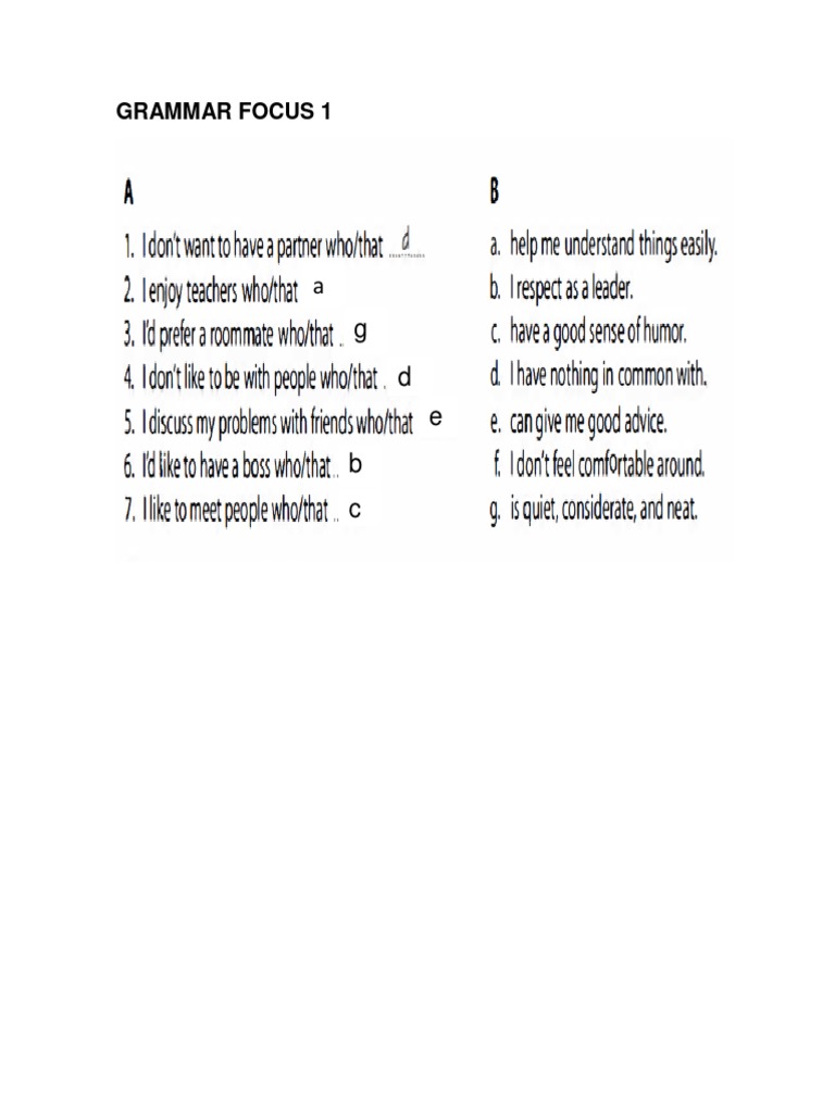 Grammar Focus 1 | PDF