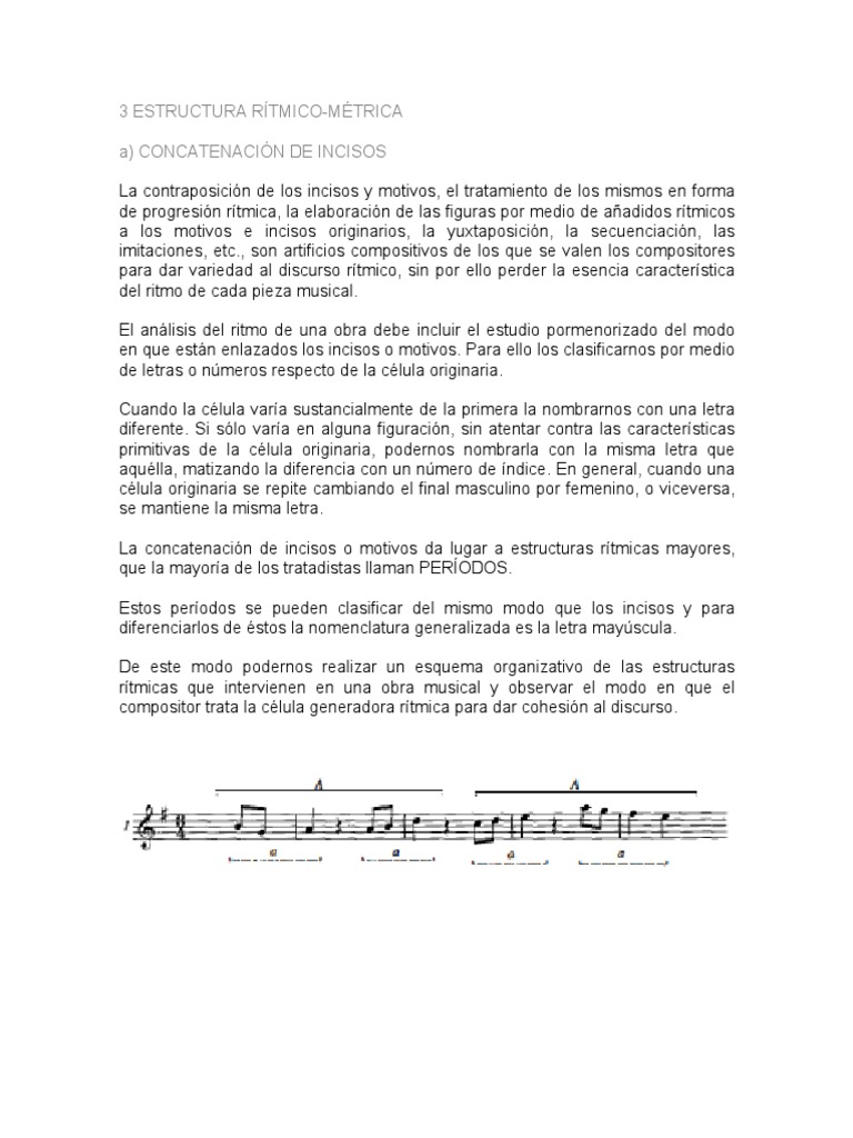 01 Apunte Estructura Ritmica | PDF | Ritmo | Las artes escénicas