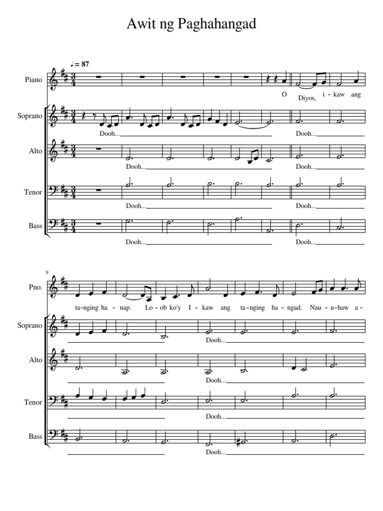Awit NG Paghahangad Satb | PDF