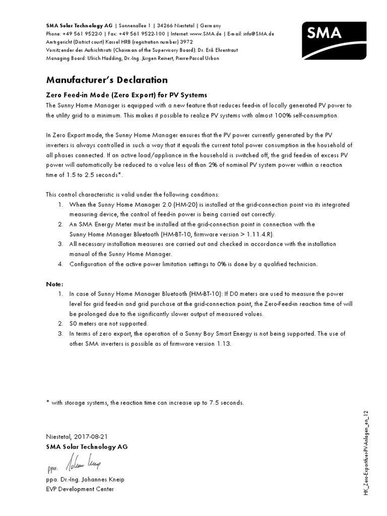 Zero Export Mode for PV Systems | PDF | Electrical Grid | Photovoltaic ...