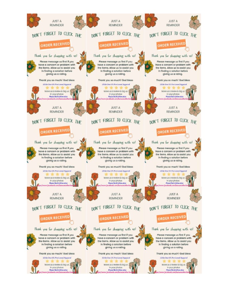 Order Received | PDF