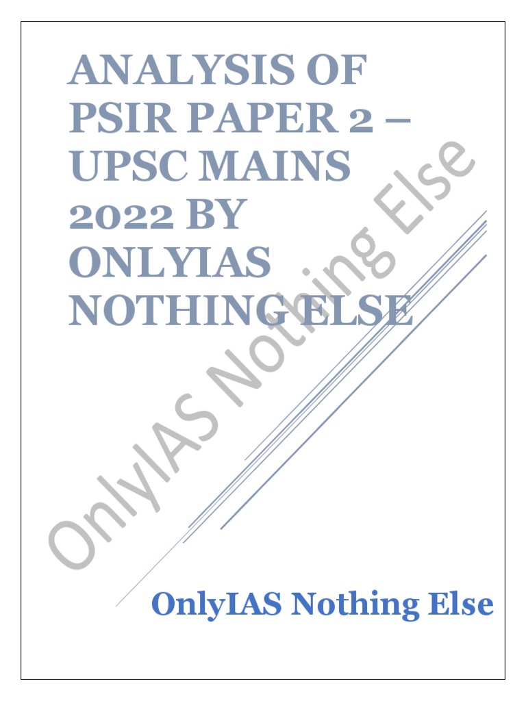 UPSC PSIR Paper 2 Analysis | PDF | South Asia | Democracy